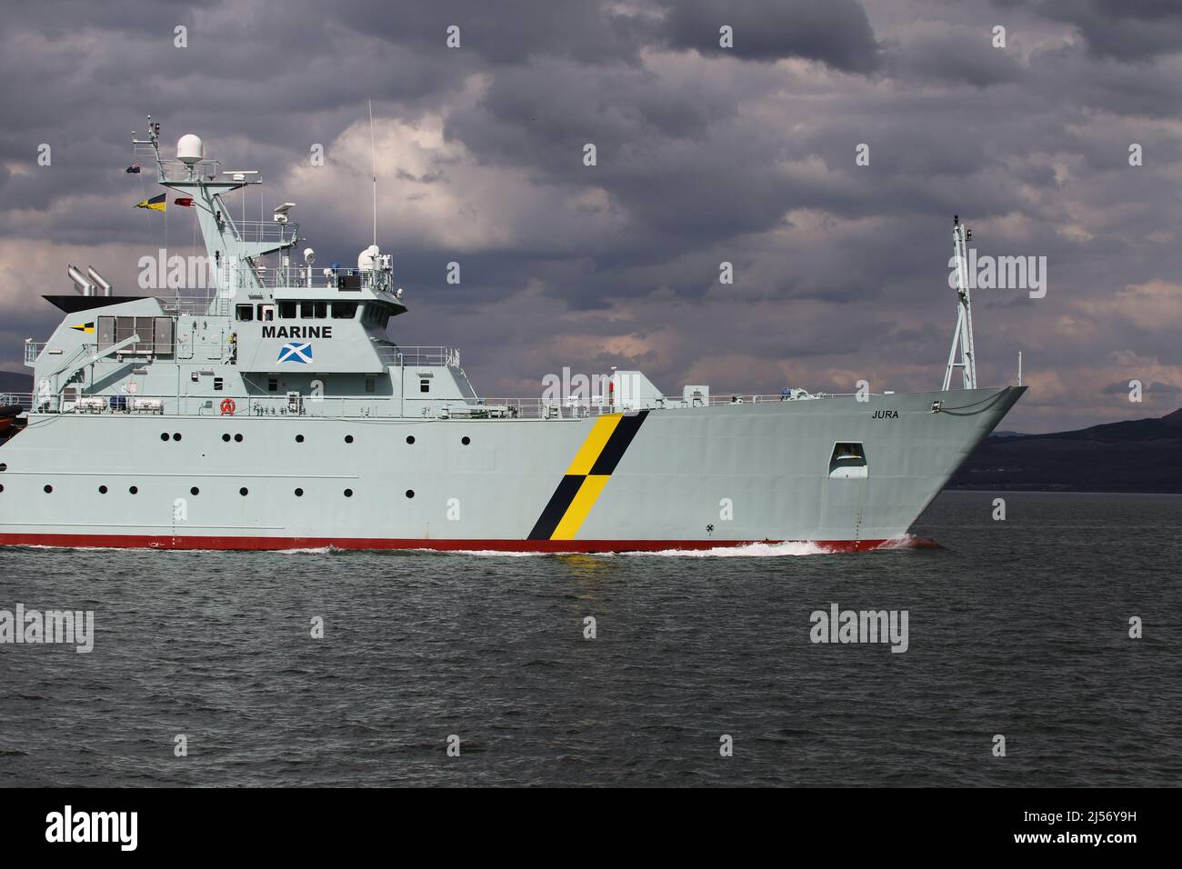 MPV Jura, a fisheries protection vessel operated by Marine Scotland ...