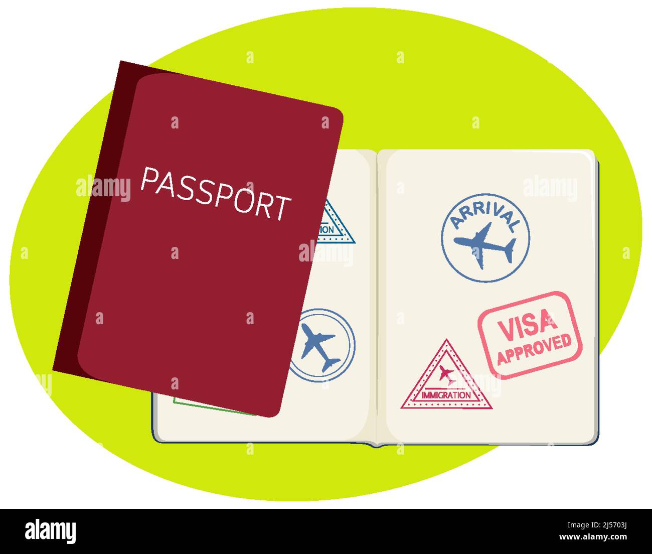 Visa and passports Stock Vector Images - Alamy