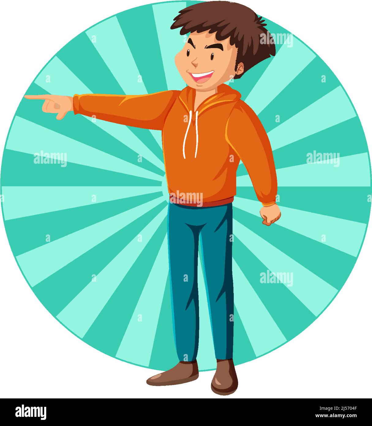 Active boy simple cartoon character illustration Stock Vector Image ...
