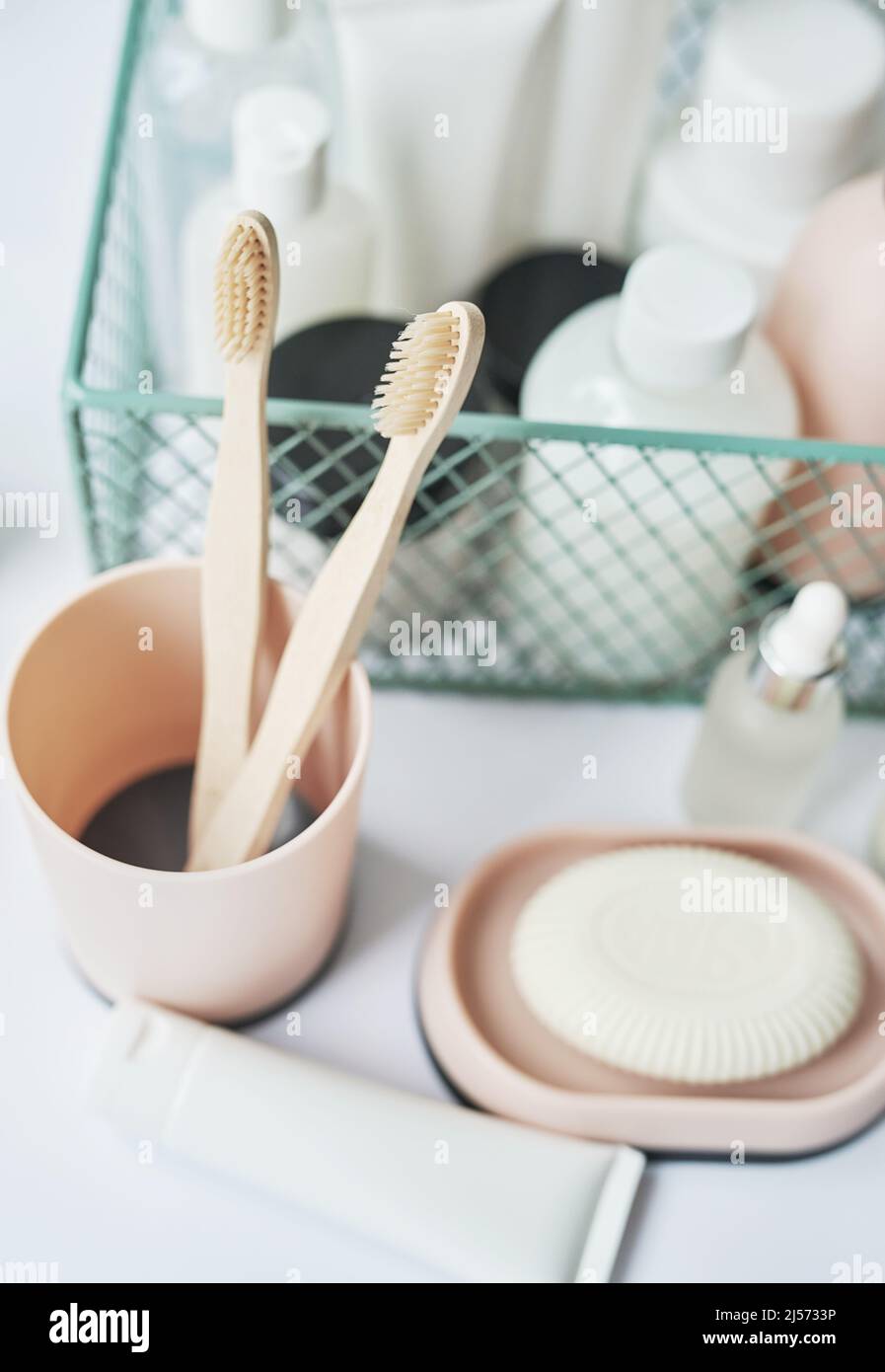 Bath accessories. Dressing table. Cosmetics and hygiene products. Spa ...