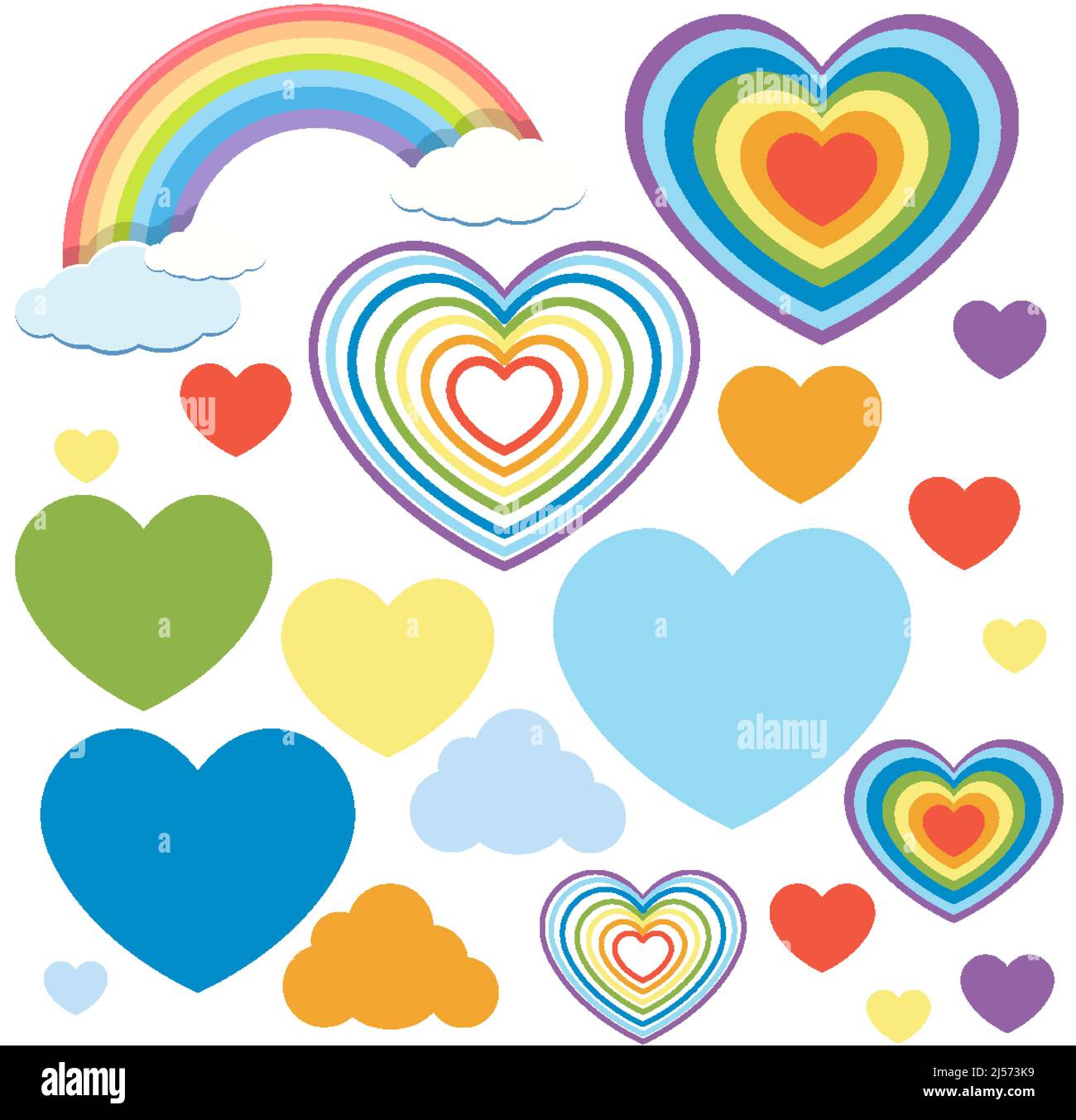 Different styles of heart set illustration Stock Vector Image & Art - Alamy