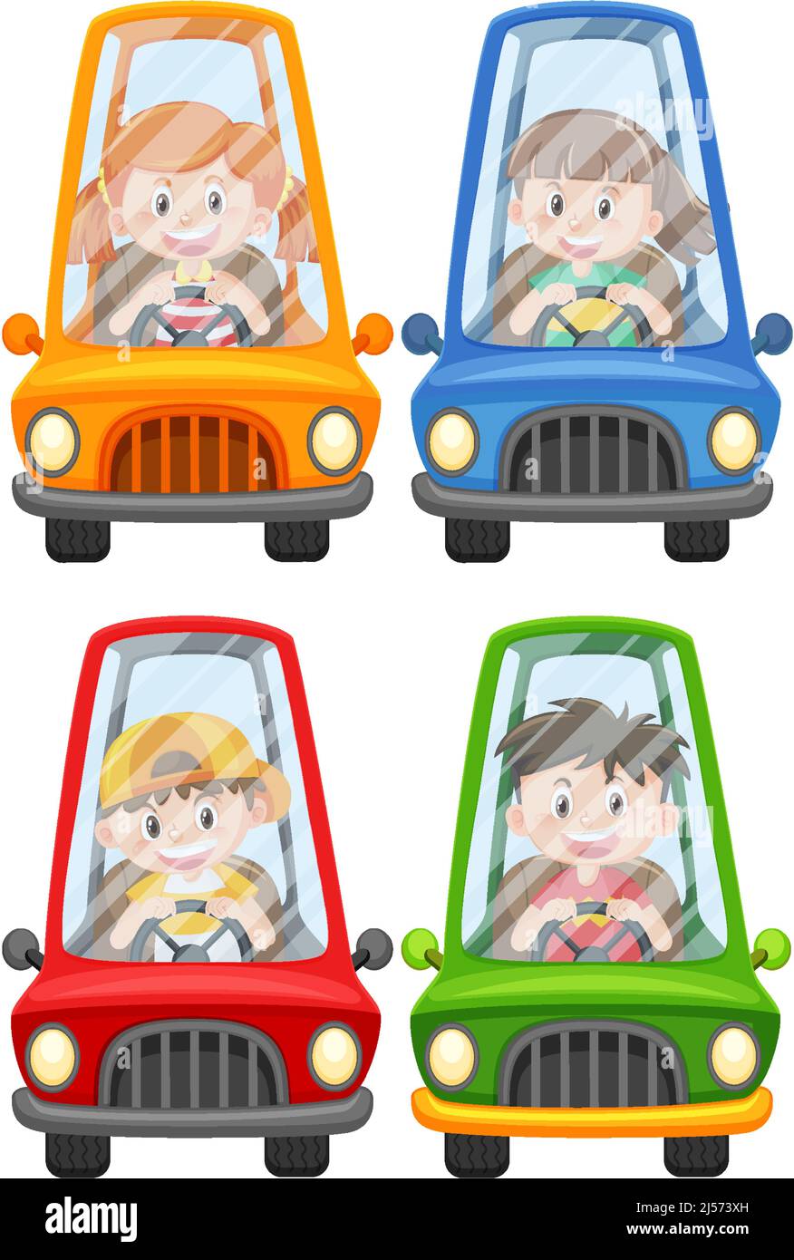 Clip Art Of People Driving A Car