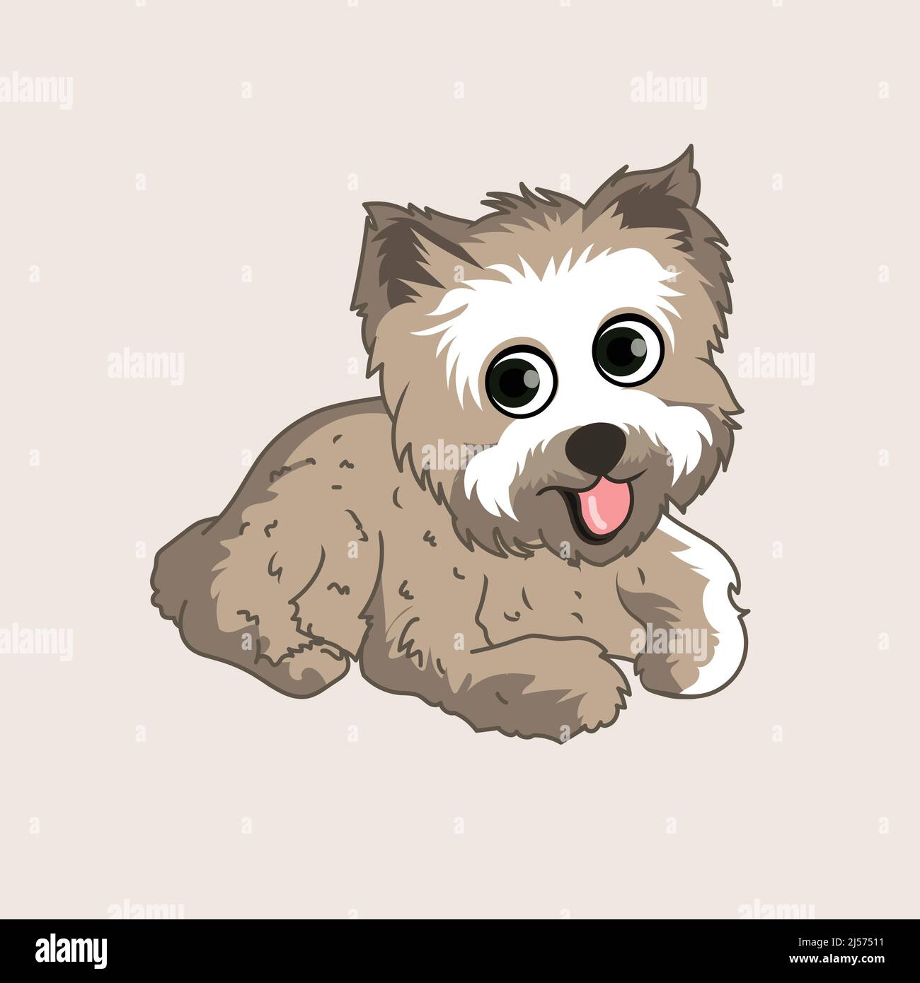 Yorkshire terrier happy dog illustration Stock Vector Image & Art - Alamy