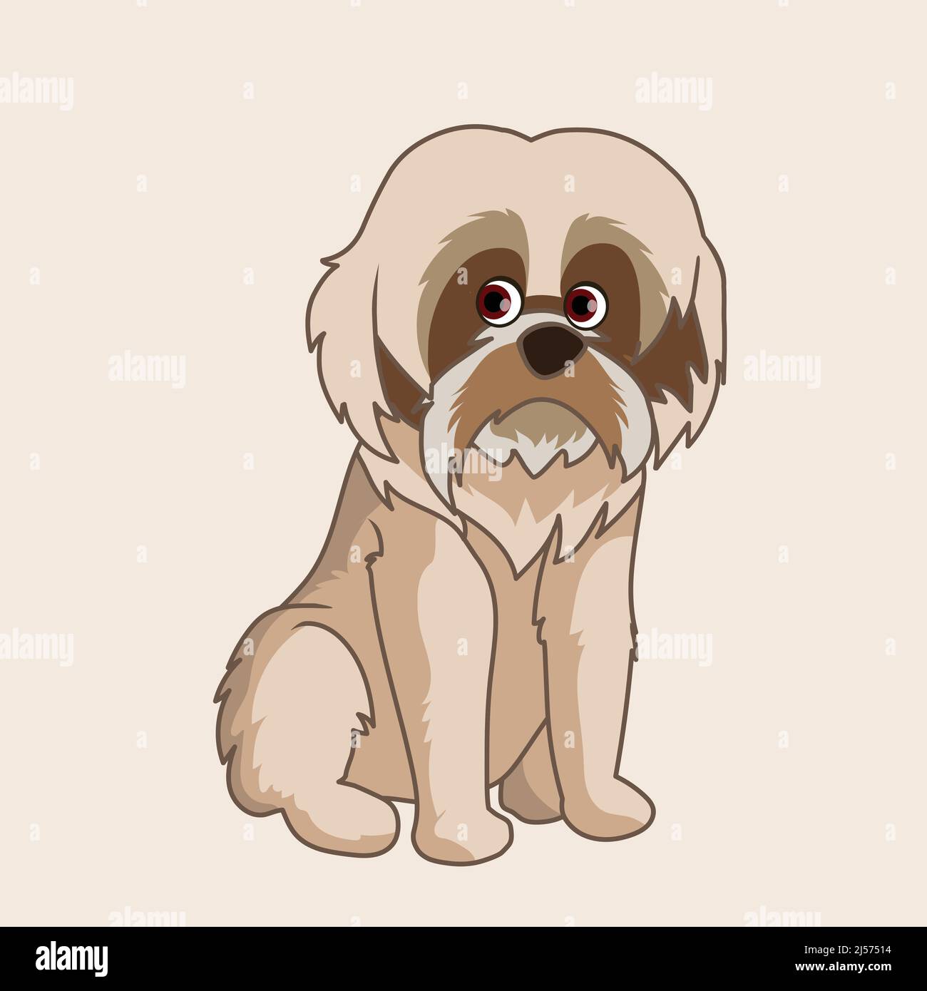 Shih Tzu cartoon illustration vector Stock Vector Image & Art - Alamy