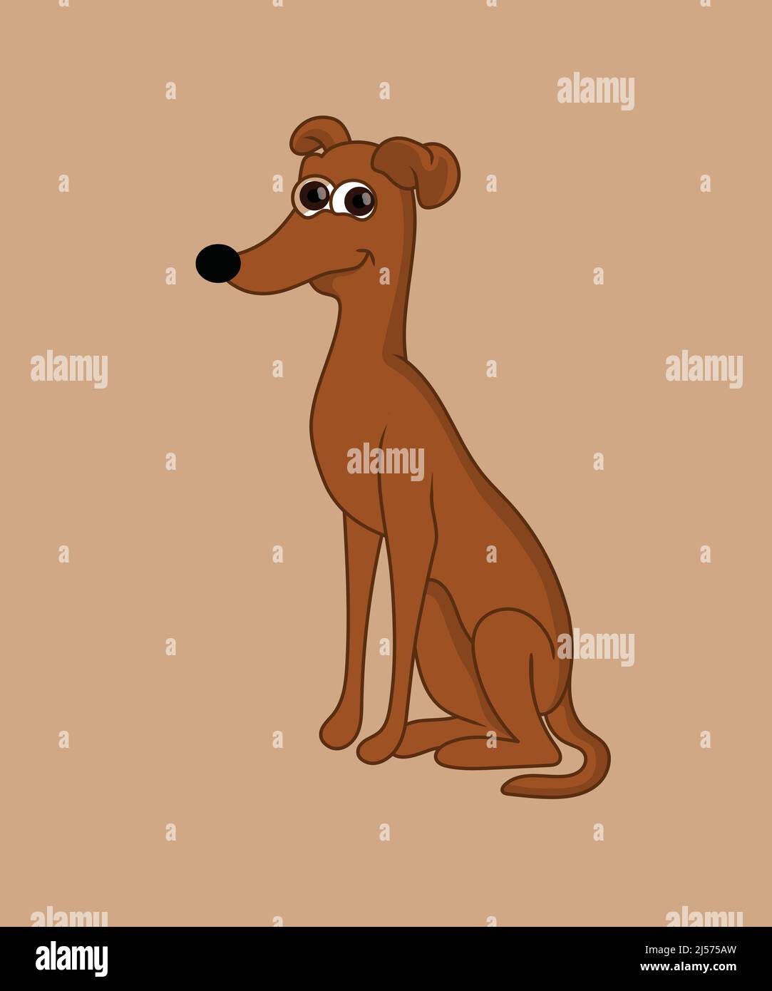 Cartoon dog sitting illustration Stock Vector Image & Art - Alamy