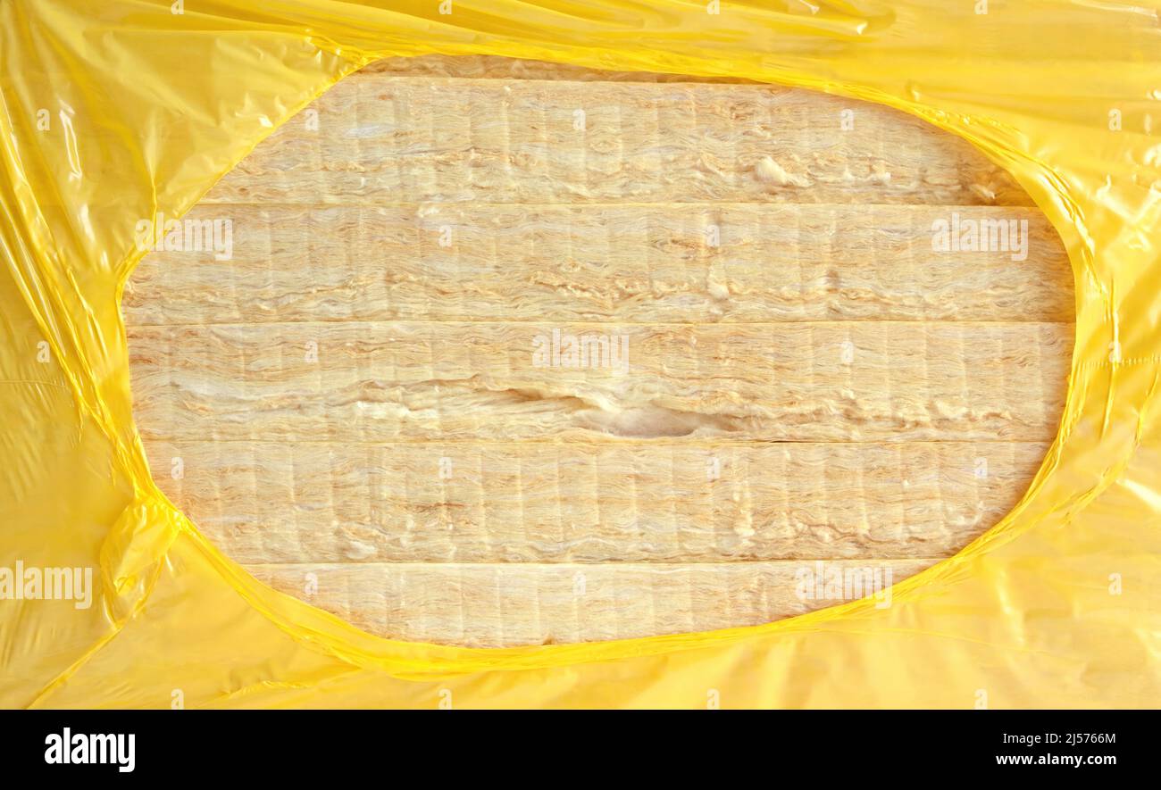 Yellow thermal isolation material, isolated full frame Stock Photo - Alamy