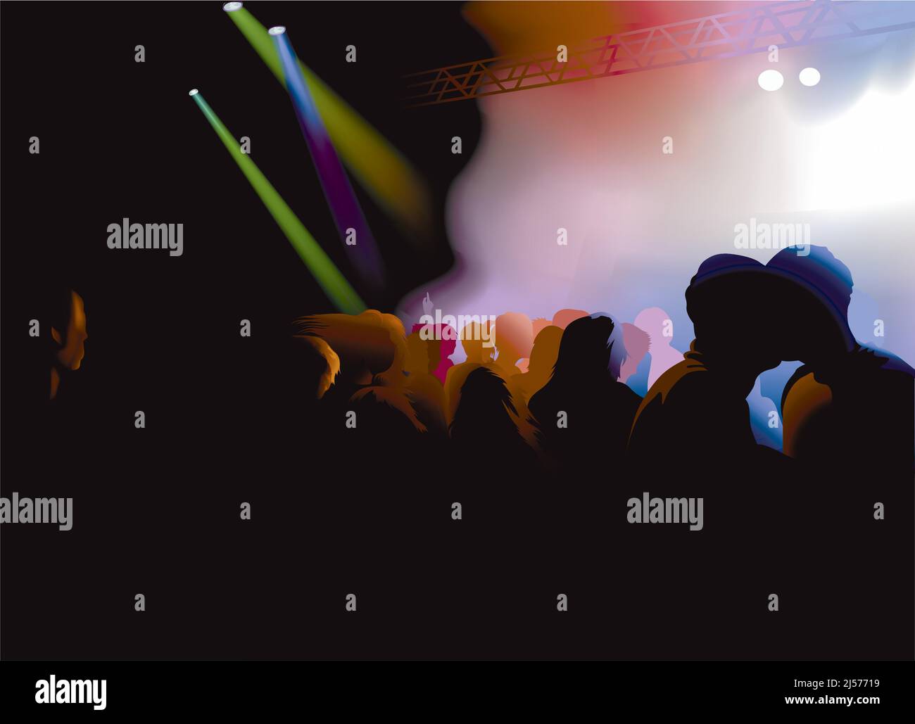 Dancing Crowd on Dance Party Stock Vector Image & Art - Alamy