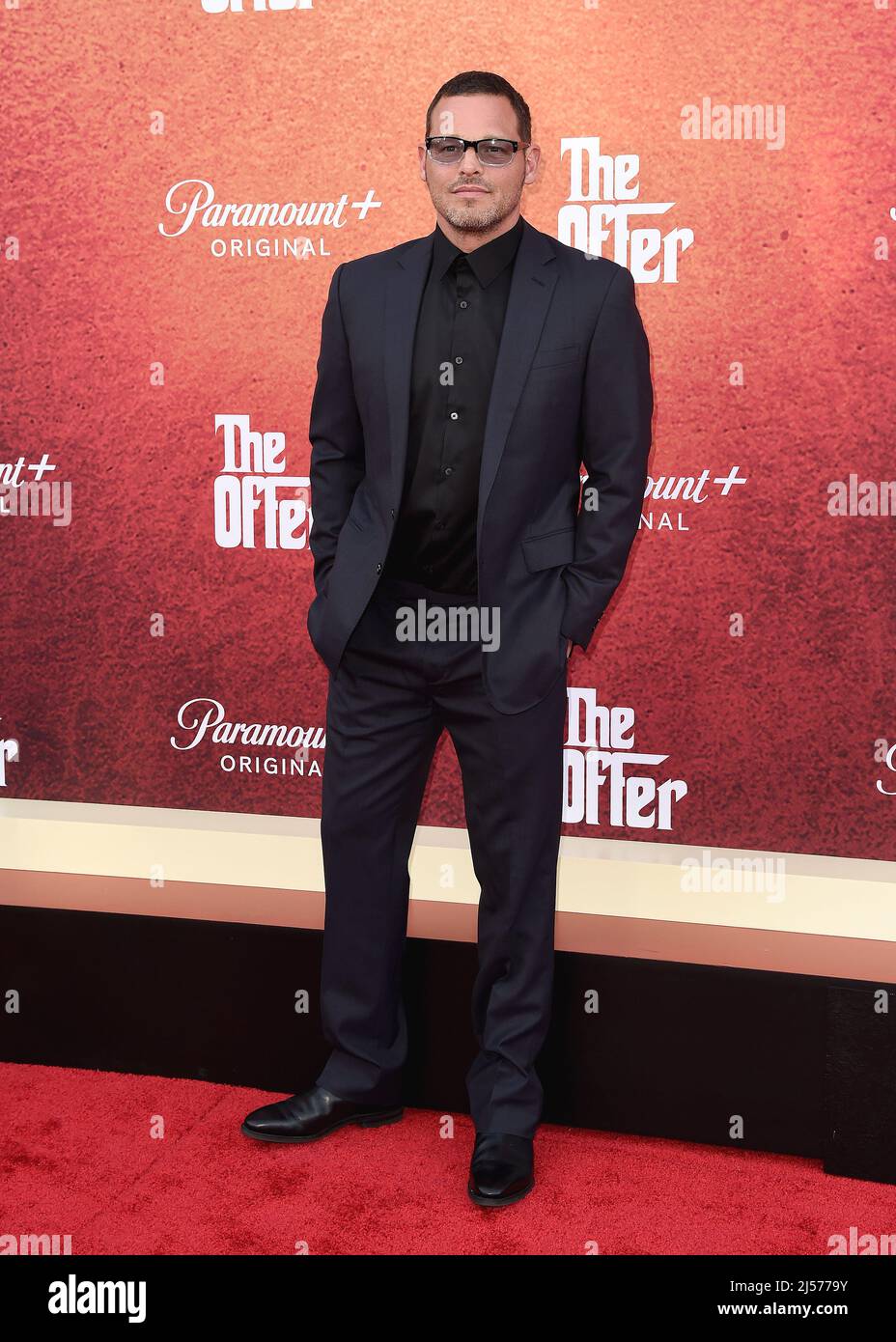 Justin Chambers walking on the red carpet at the Los Angeles Premiere ...