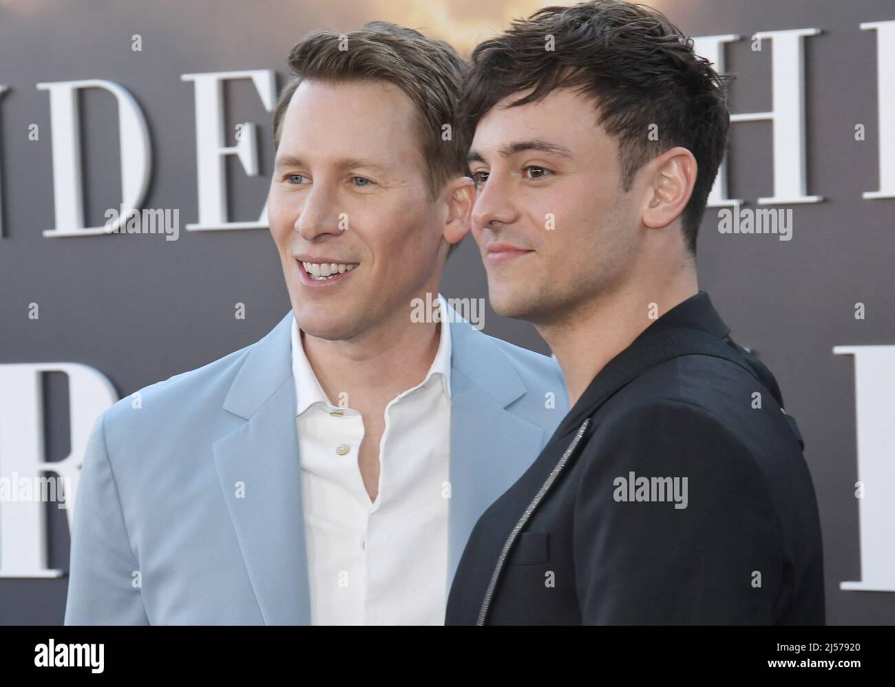 Los Angeles, CA , April 20, 2022, (L-R) Dustin Lance Black and Tom ...