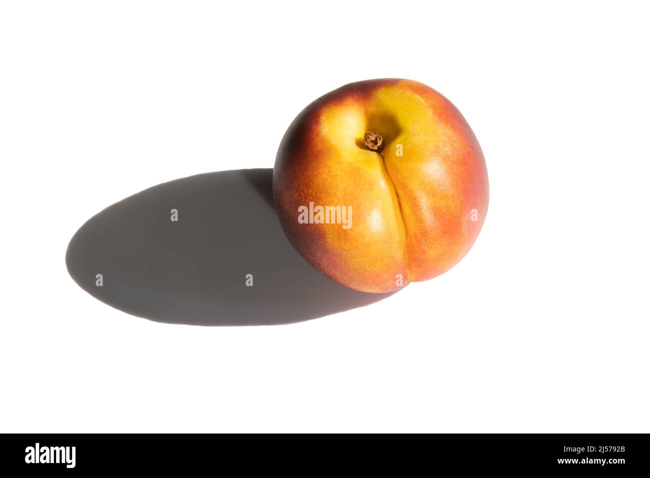 Sliced whole peach white Cut Out Stock Images & Pictures - Alamy