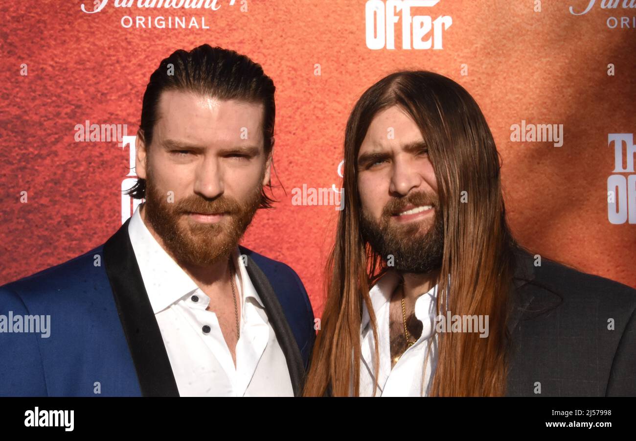 Los Angeles, California, USA 20th April 2022 Actor Jesse Kove and Weston Coppola Cage attend ...