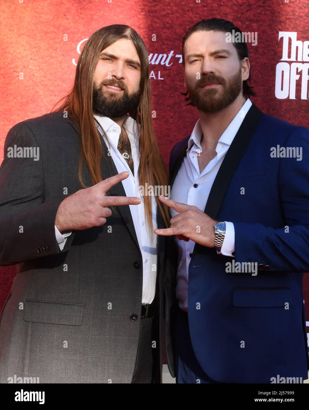 Los Angeles, California, USA 20th April 2022 Actor Weston Coppola Cage and Actor Jesse Kove ...