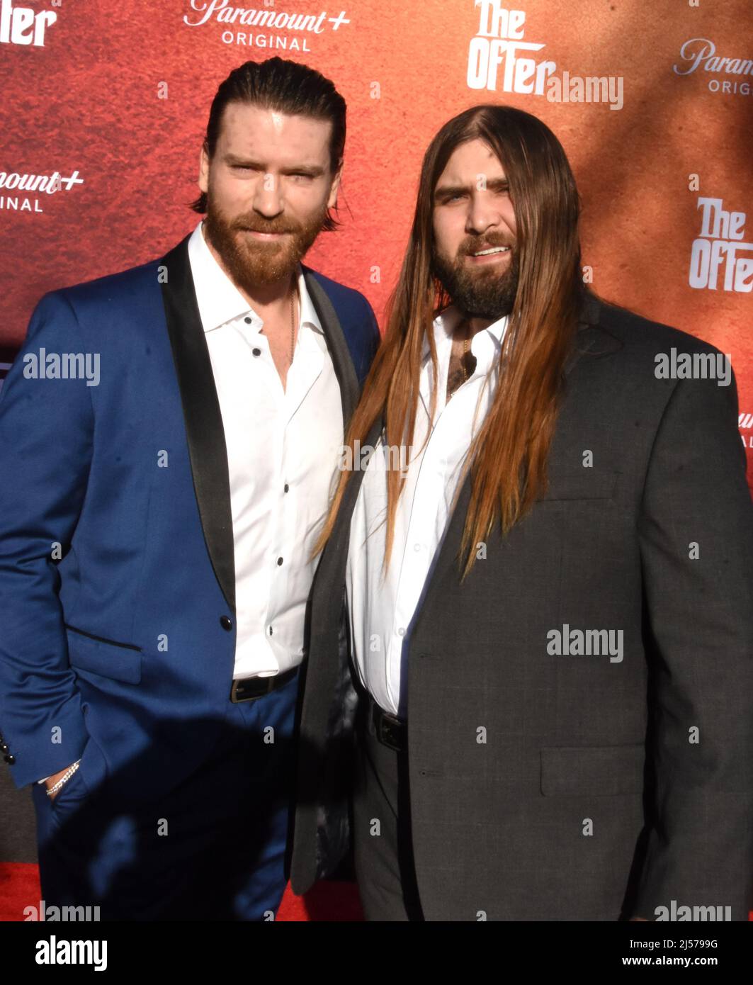 Los Angeles, California, USA 20th April 2022 Actor Jesse Kove and Weston Coppola Cage attend ...