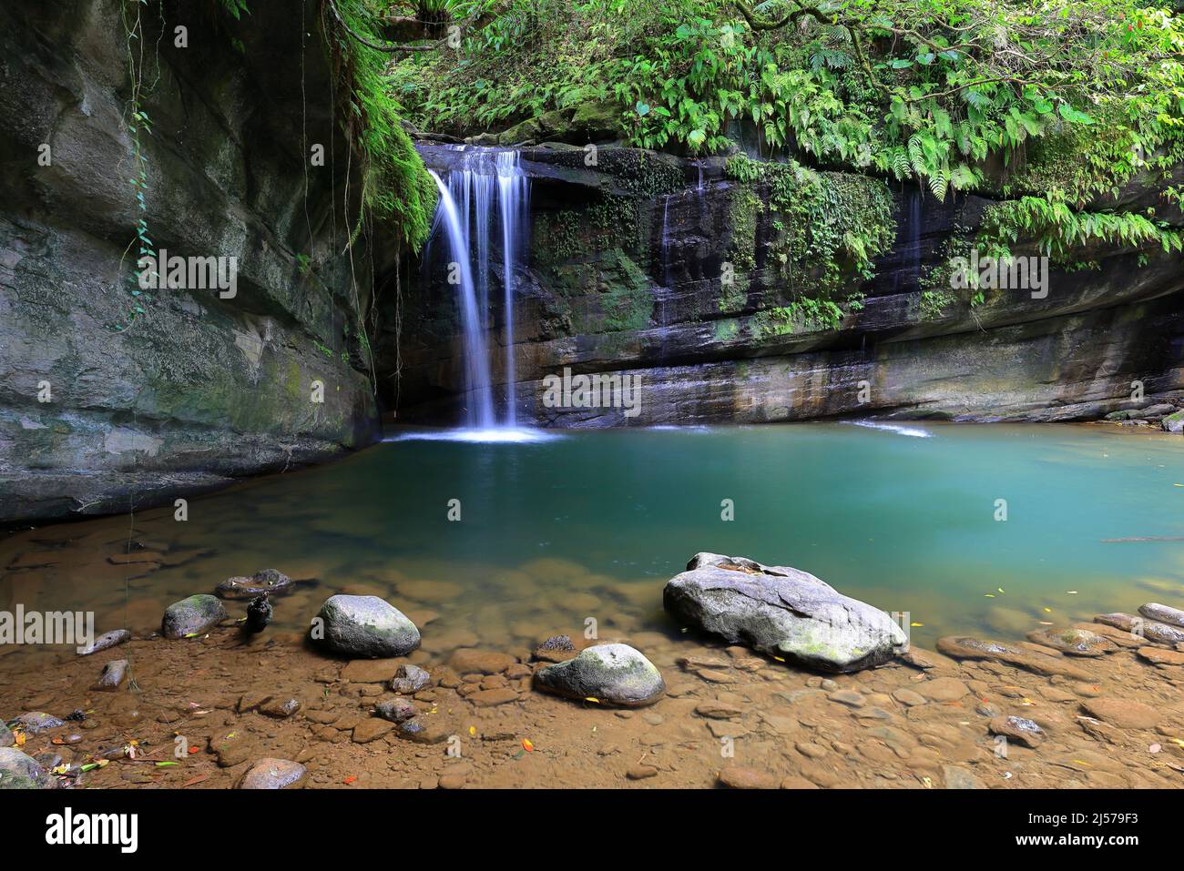 Wanggu Waterfall a waterfall located in Pingxi District, New Taipei ...