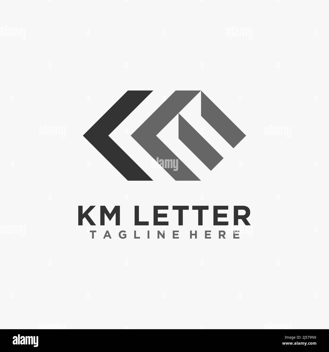 Letter KM logo design Stock Vector Image & Art - Alamy