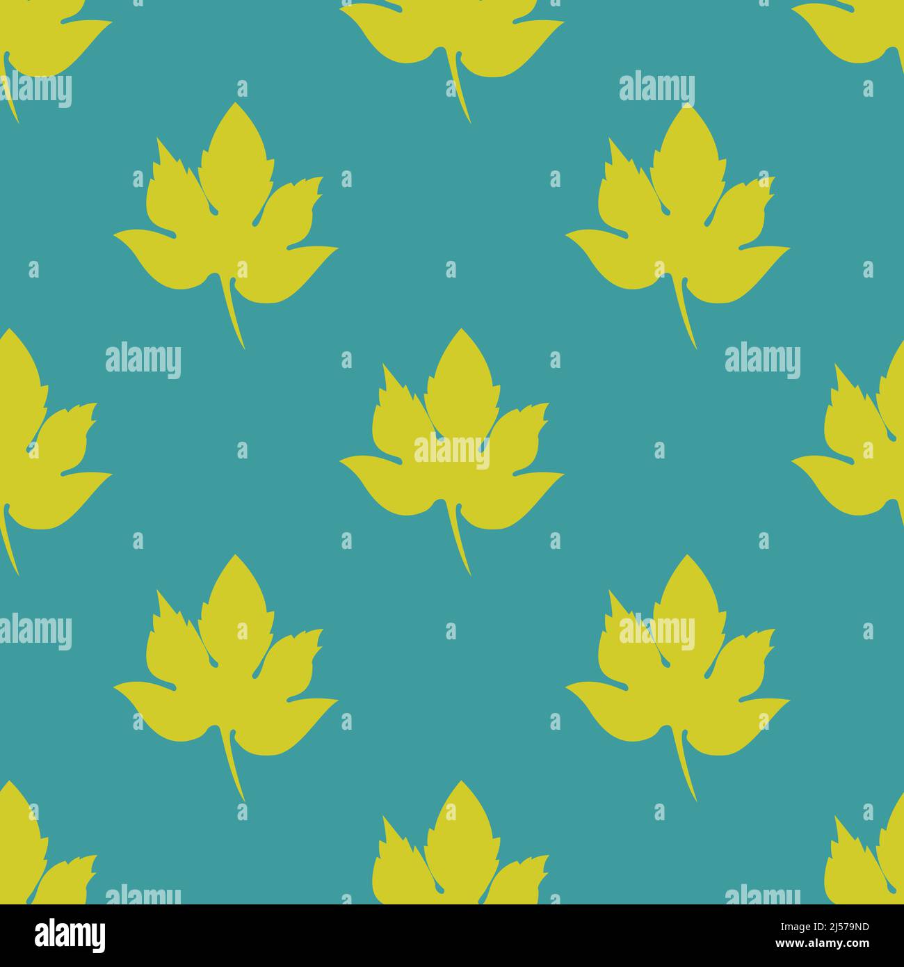 Abstract tropical Yellow leaves isolated on green background is in ...