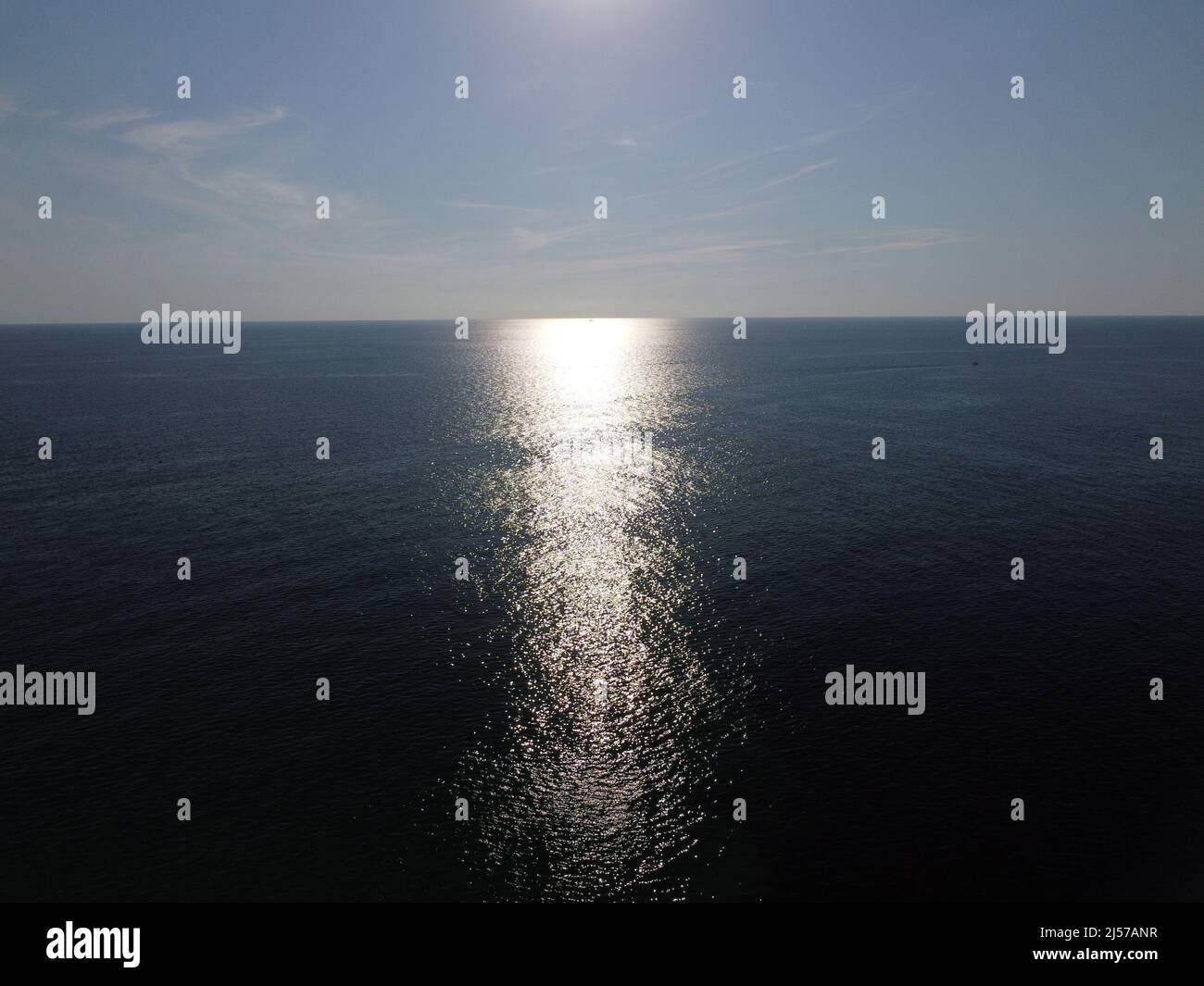 Abstract nature summer ocean sunset sea background. Small waves on ...