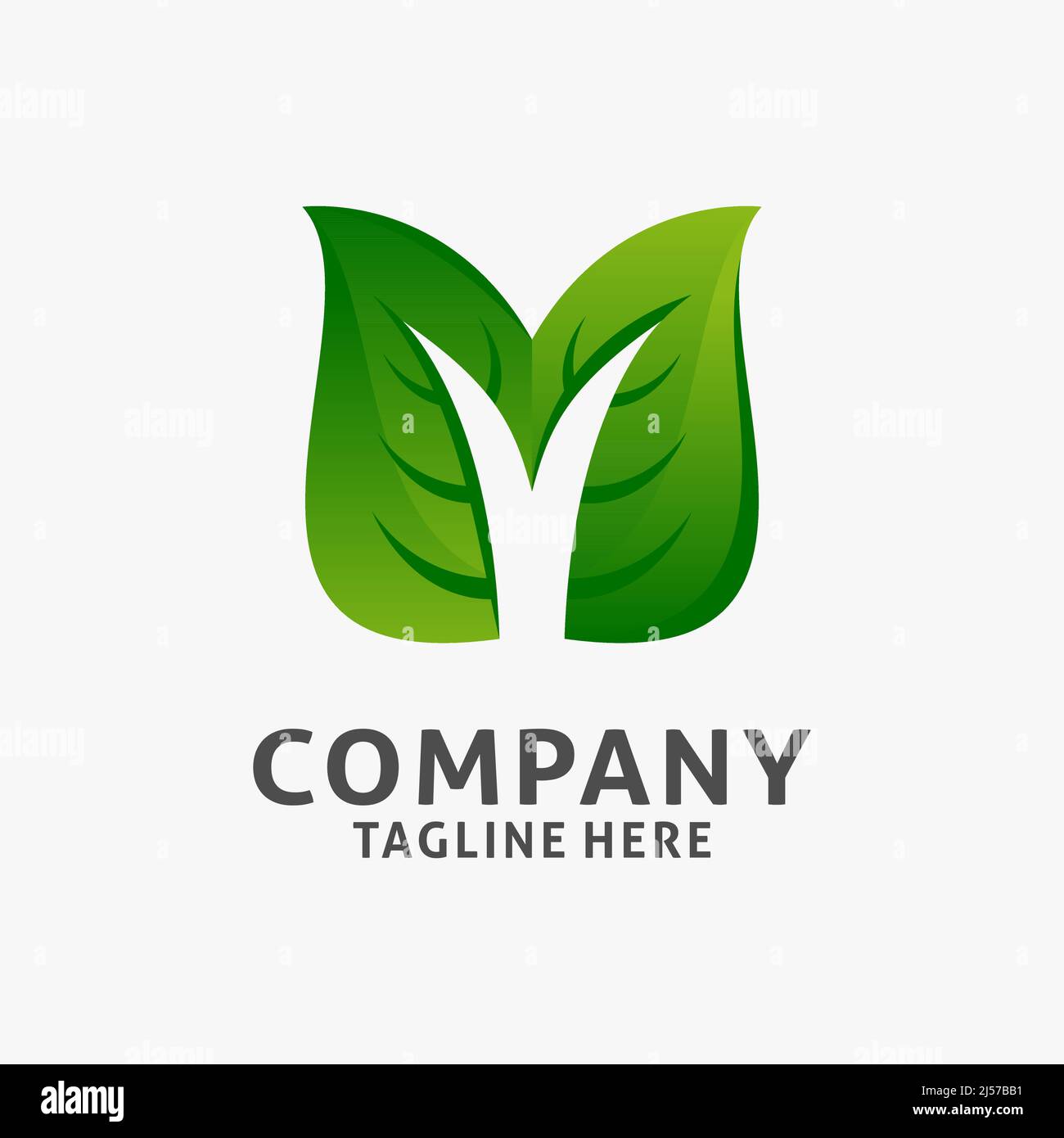 Letter M leaf logo design Stock Vector Image & Art - Alamy