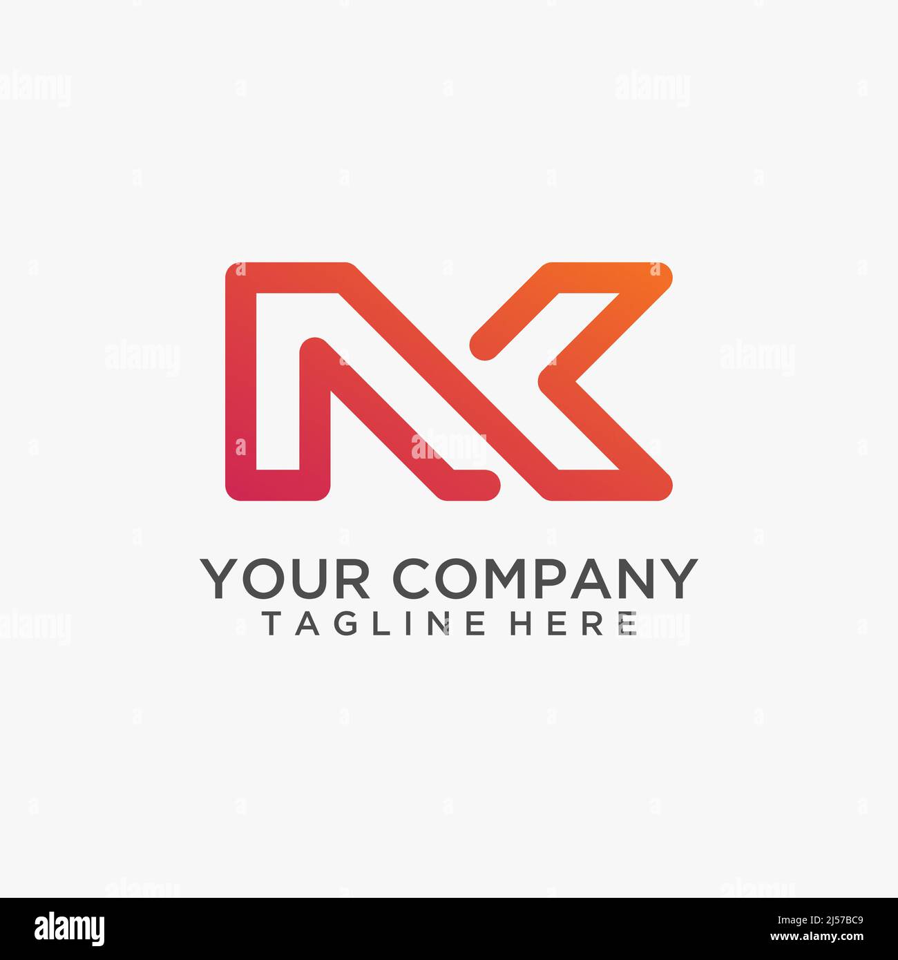 NK letter line logo design Stock Vector Image & Art - Alamy