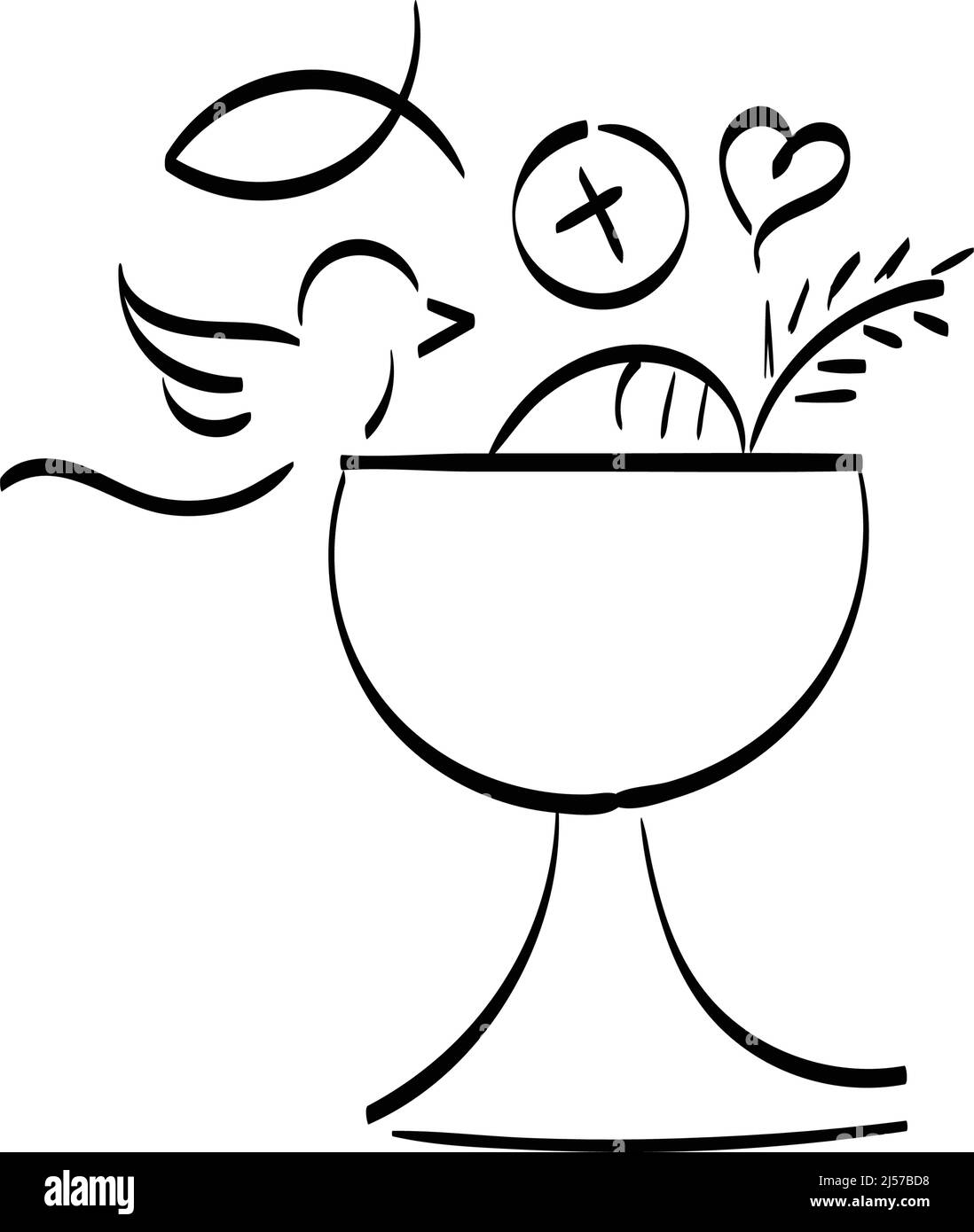 Hand drawing illustration last supper hi-res stock photography and ...