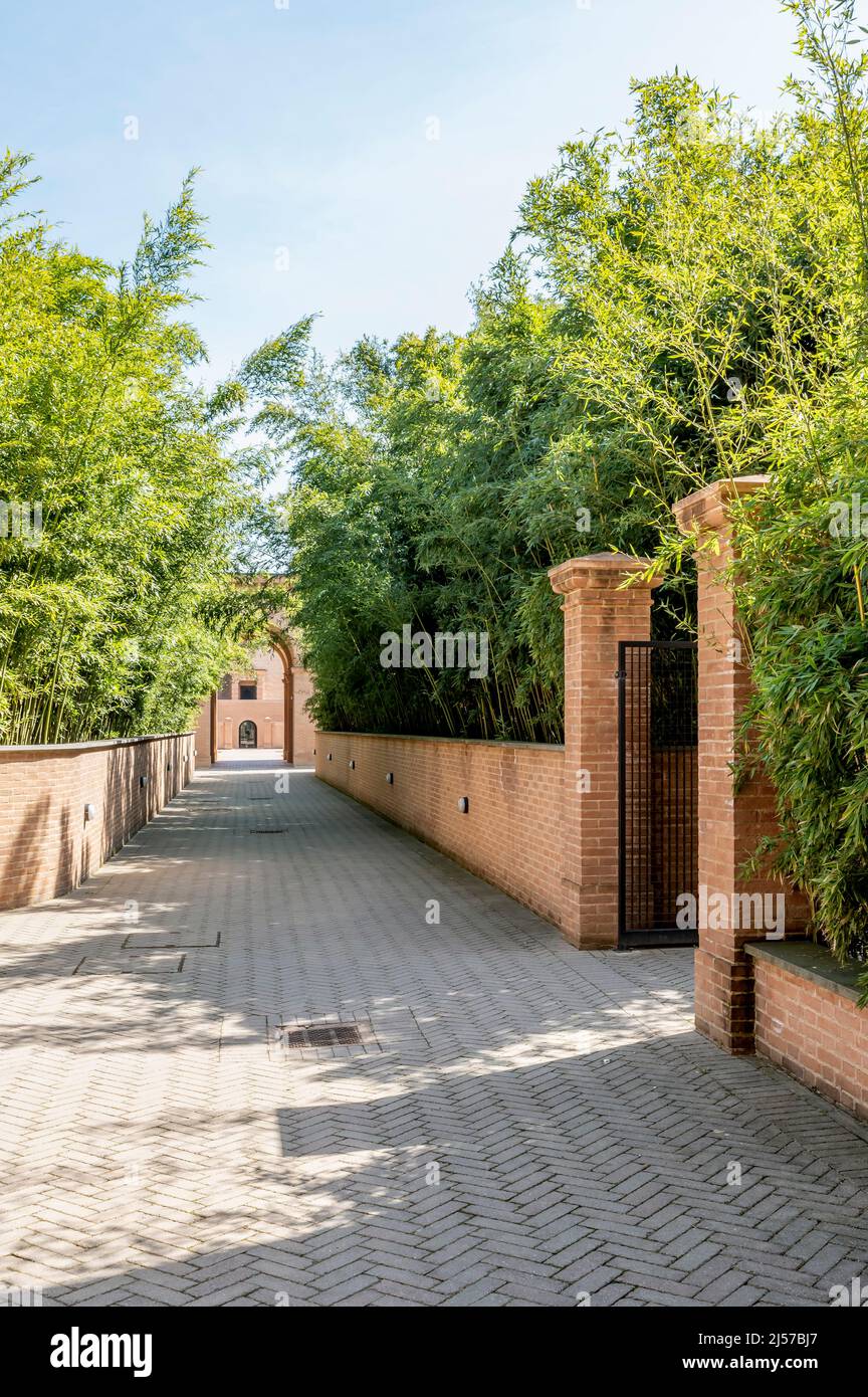 The entrance to the labyrinth of the Masone (labirinto della Masone) in ...