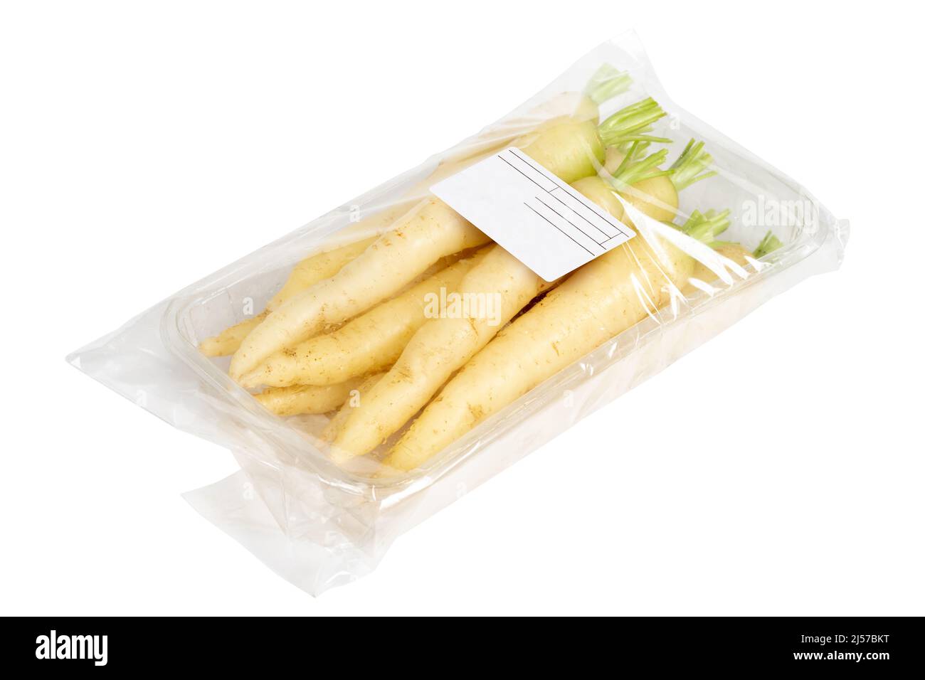 Parsnip (wild white carrot) packaged and labeled on a white background ...