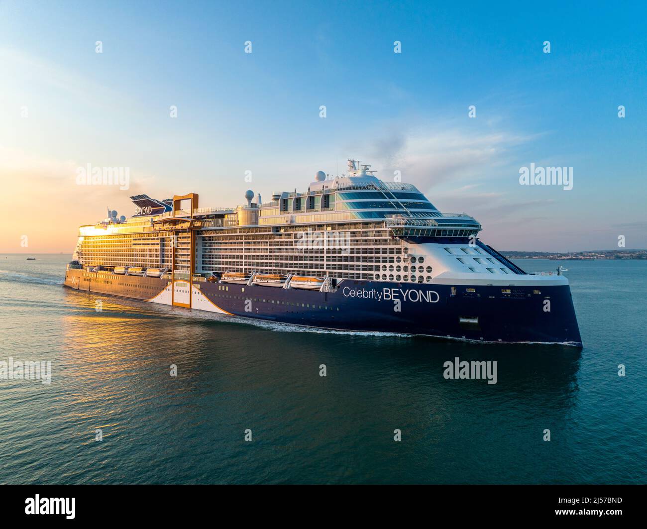 Celebrity Beyond cruise ship on way to Southampton, Celebrity Beyond ...