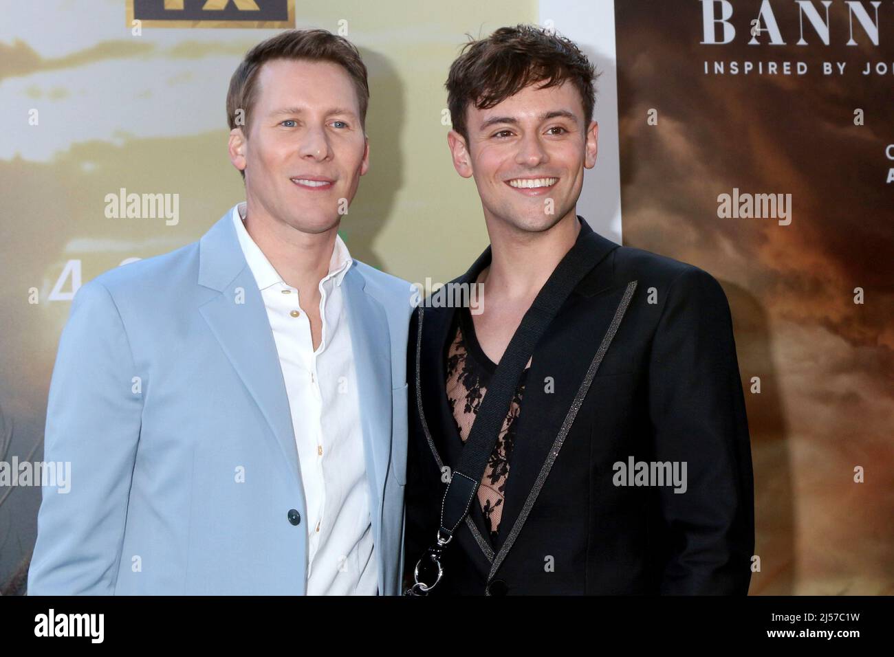 LOS ANGELES - APR 20: Dustin Lance Black, Tom Daley at the FX's Under ...