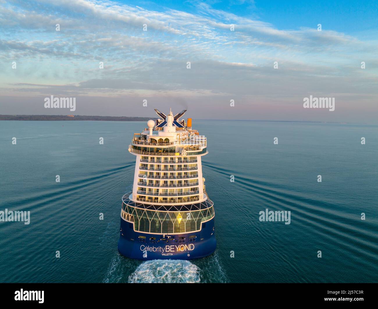 Celebrity Beyond cruise ship on way to Southampton, Celebrity Beyond ...