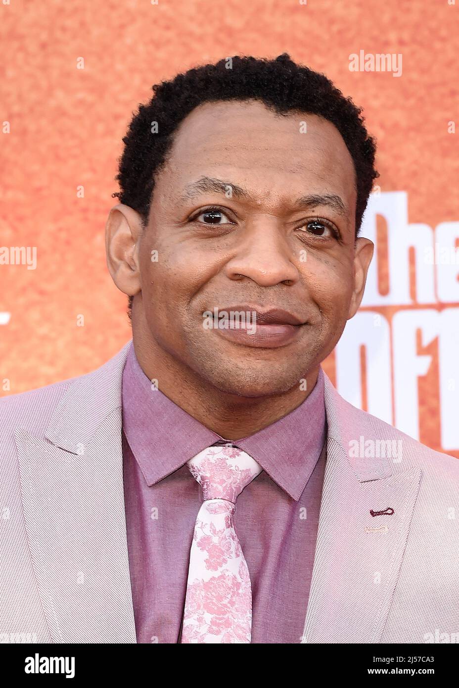 Derrick Baskin walking on the red carpet at the Los Angeles Premiere of ...