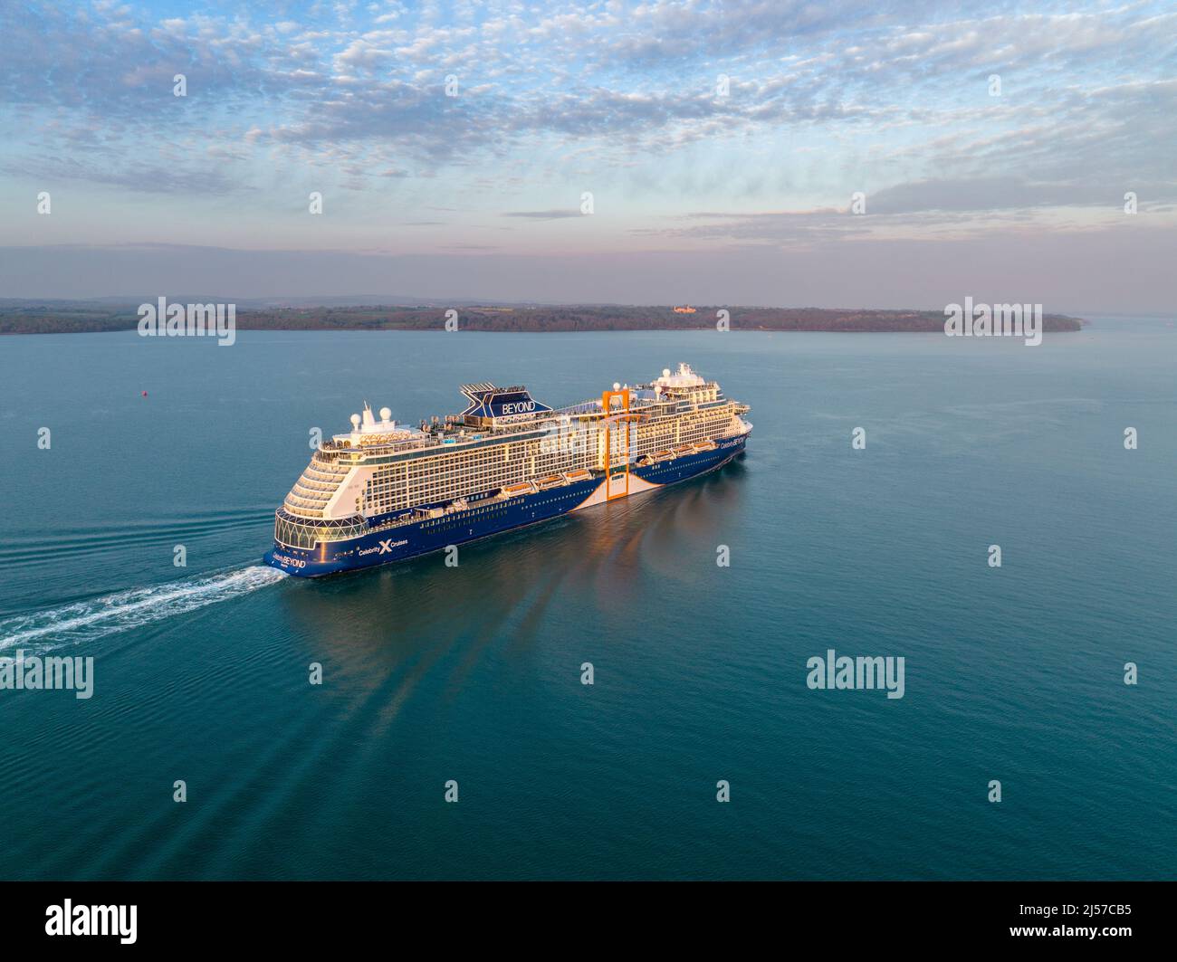 Celebrity Beyond cruise ship on way to Southampton, Celebrity Beyond ...