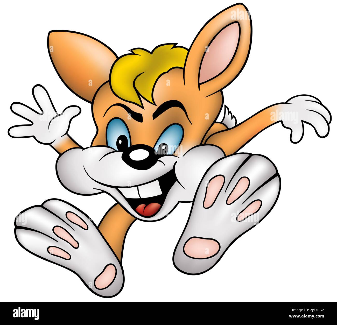 Orange Bunny with a Big Smile Stock Vector Image & Art - Alamy