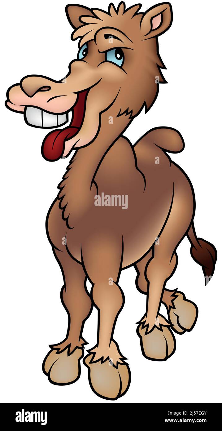 Brown Camel with Big Smile Stock Vector Image & Art - Alamy