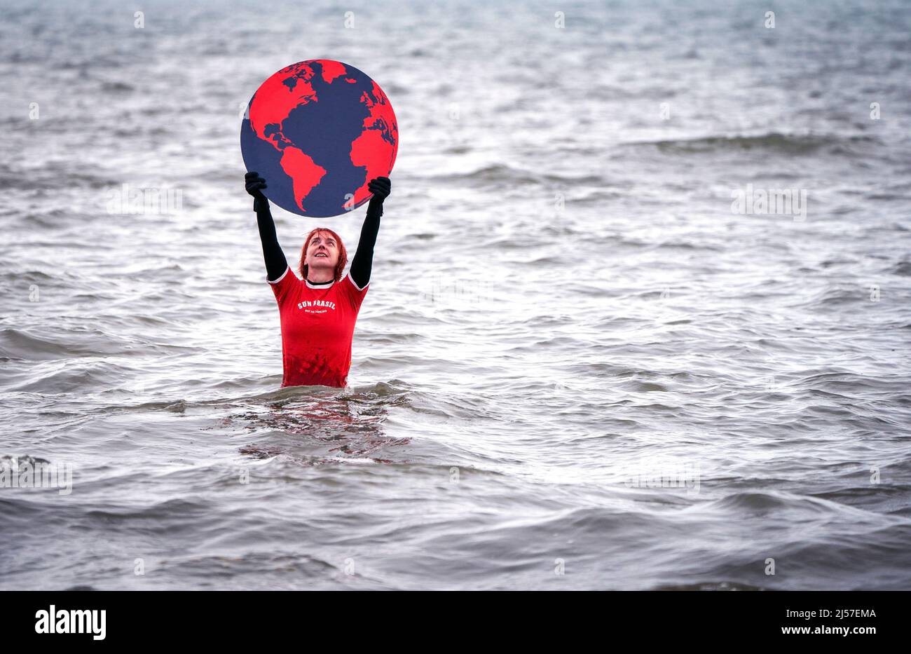 Susie Gray, from the Edinburgh Science Festival team, stands in the ...