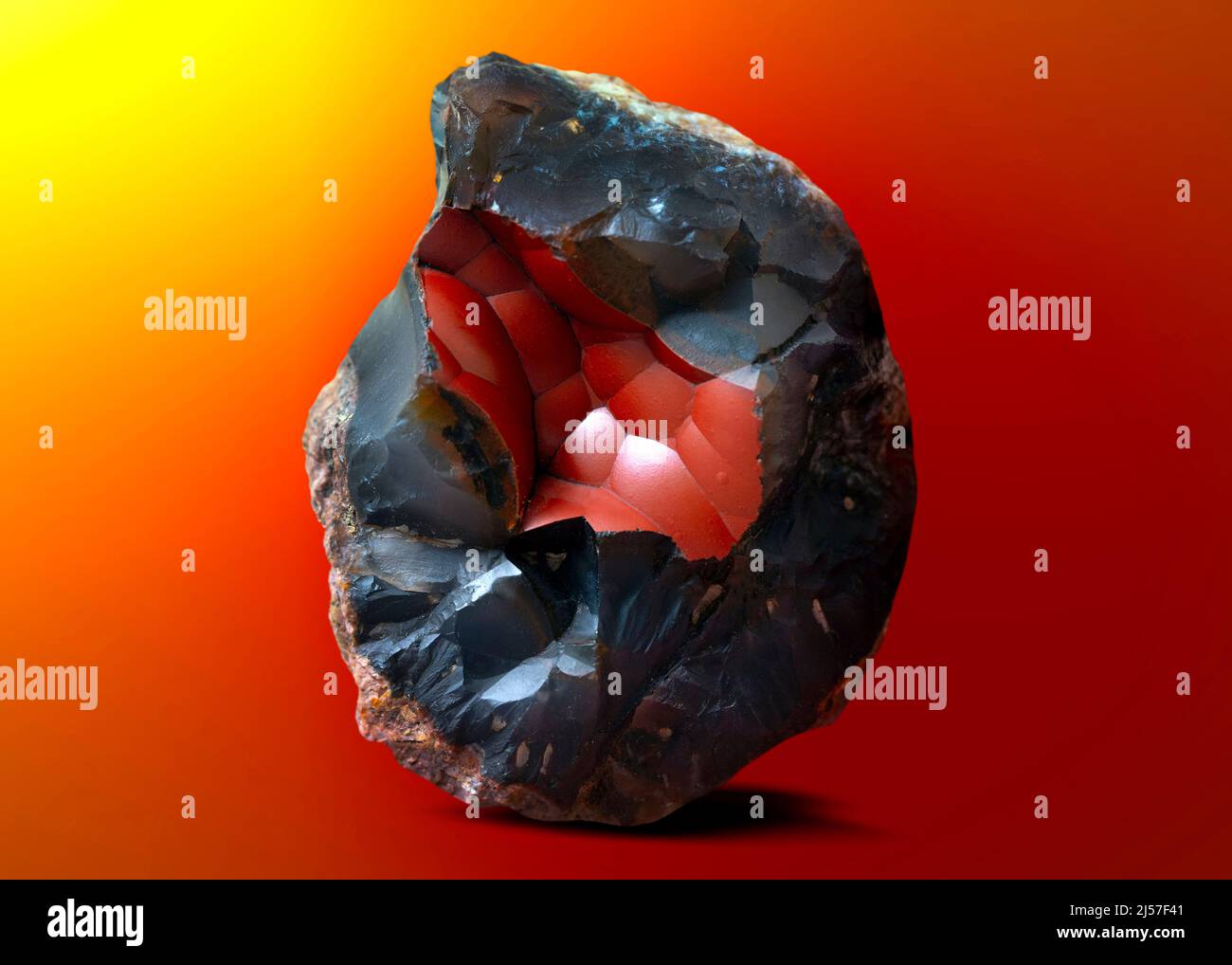 red fox agate mineral specimen stone rock geology gem crystal Stock ...