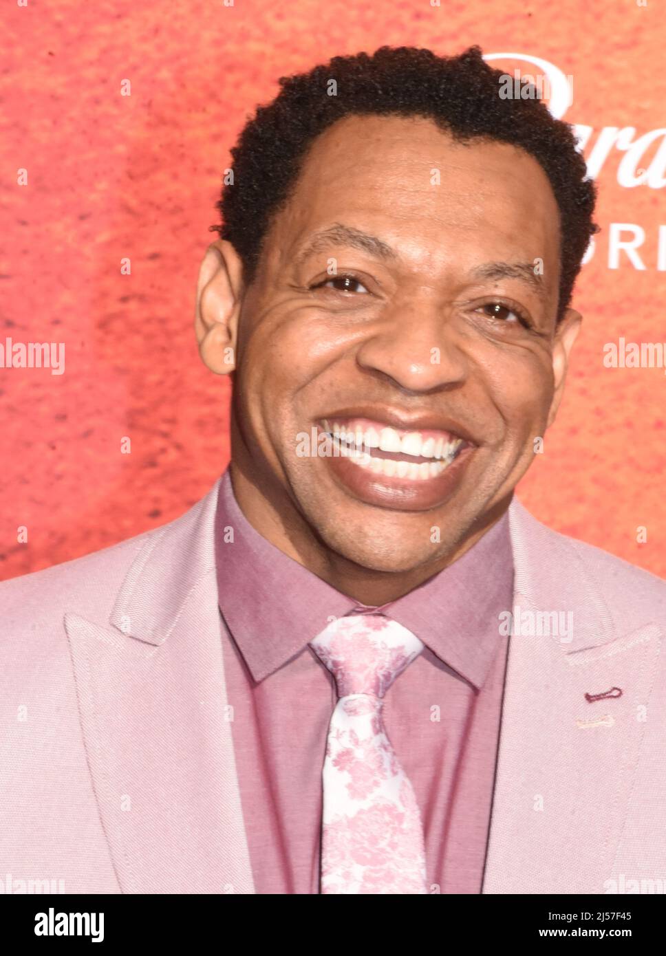 Los Angeles, California, USA 20th April 2022 Actor Derrick Baskin ...