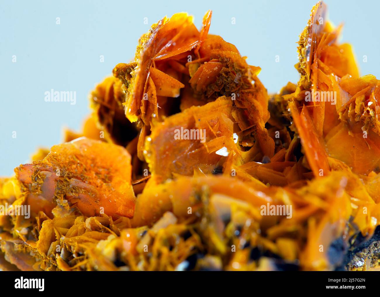 wulfenite mineral specimen stone rock geology gem crystal Stock Photo ...