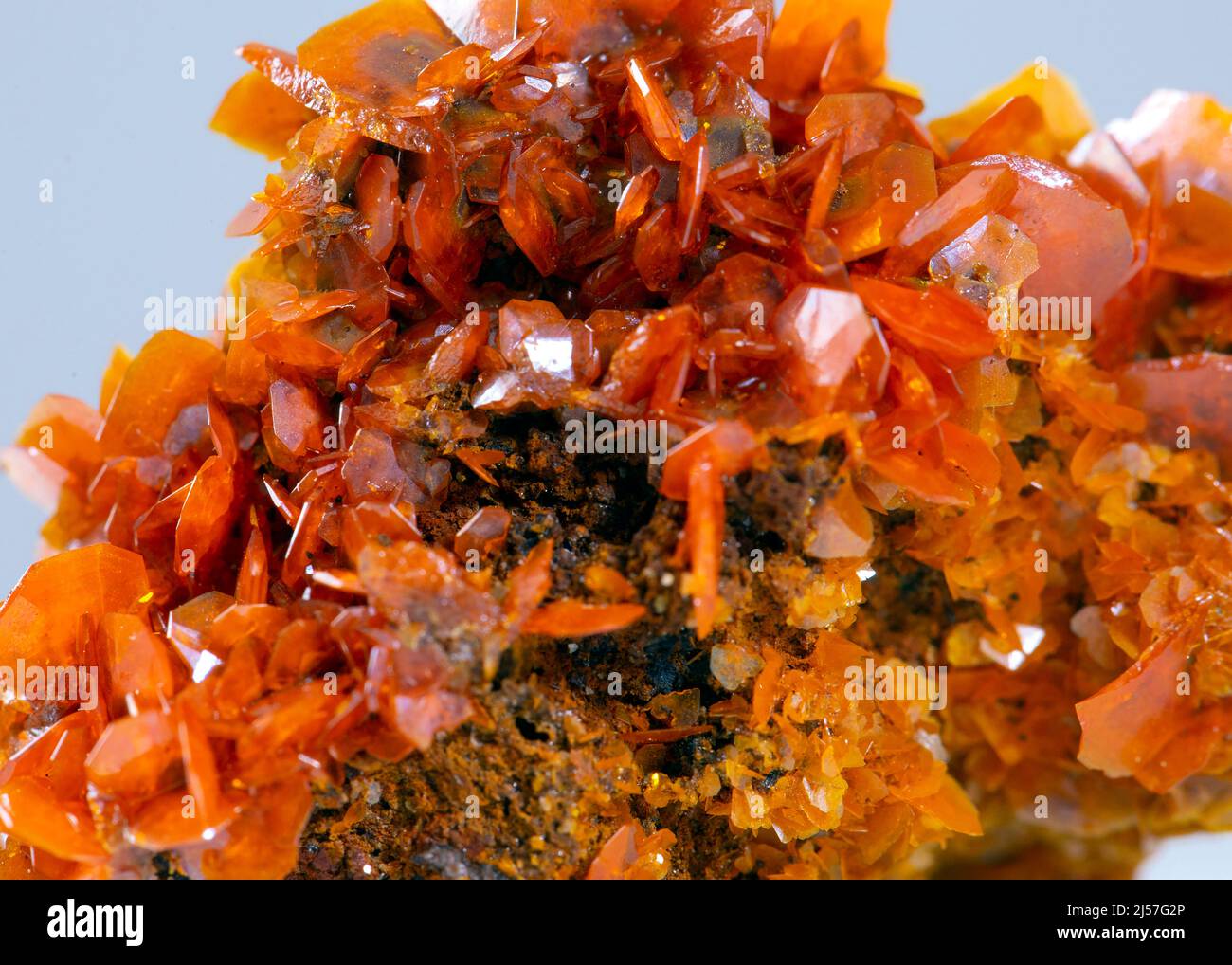 wulfenite mineral specimen stone rock geology gem crystal Stock Photo ...