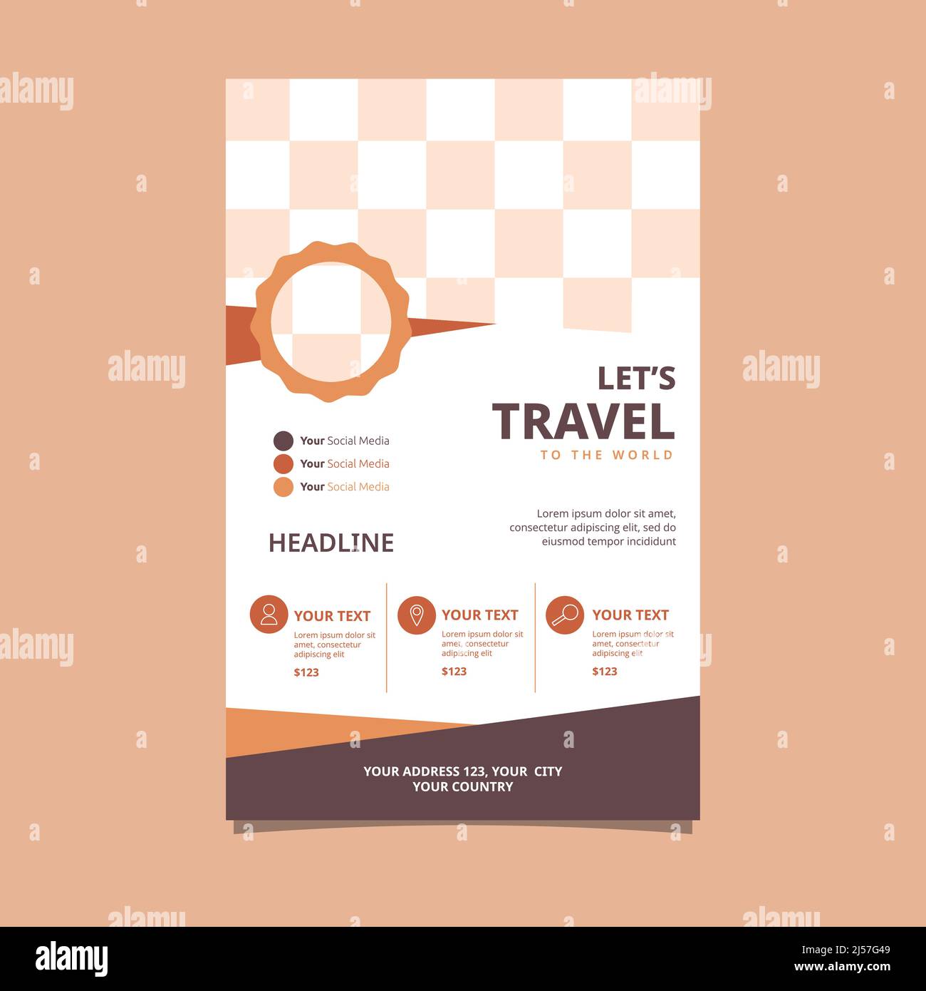 Advertising flyer travel Stock Vector Images - Alamy