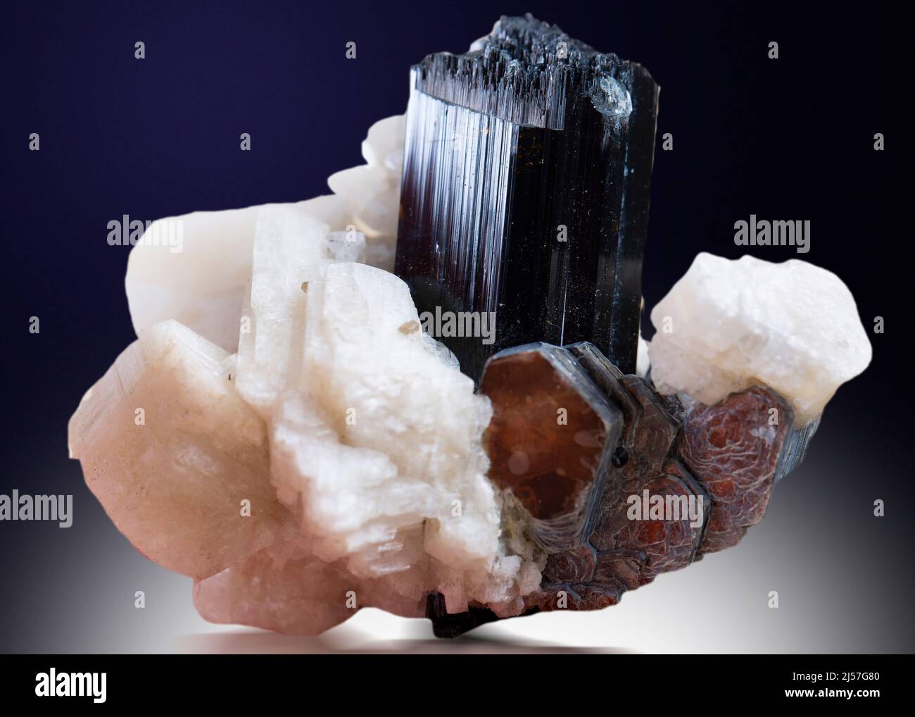 tourmaline mineral specimen stone rock geology gem crystal Stock Photo ...