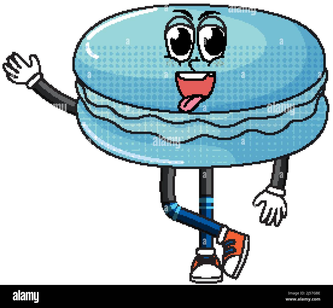 Macaron cartoon character on white background illustration Stock Vector ...