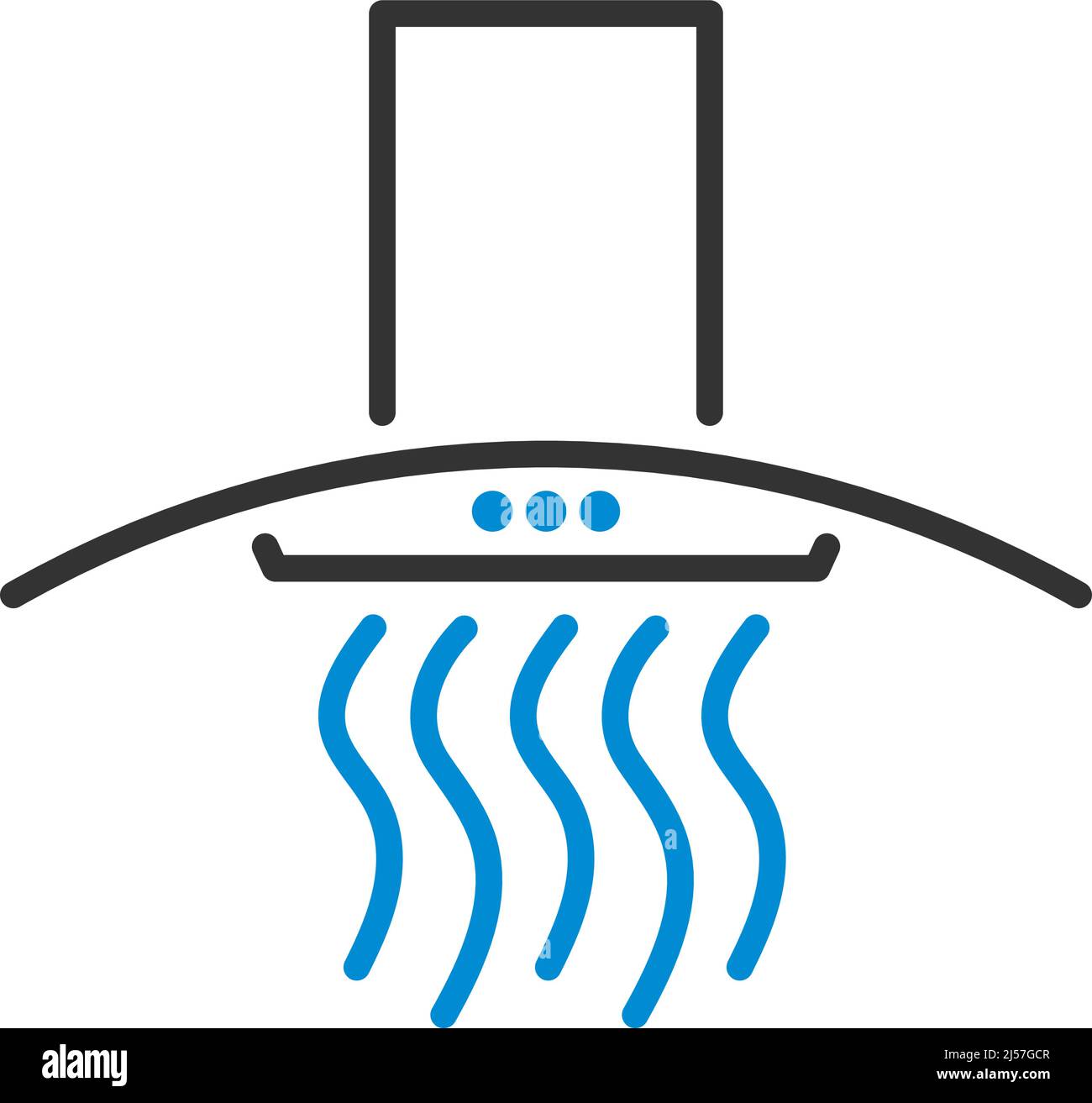 Kitchen Hood Icon. Editable Bold Outline With Color Fill Design. Vector ...