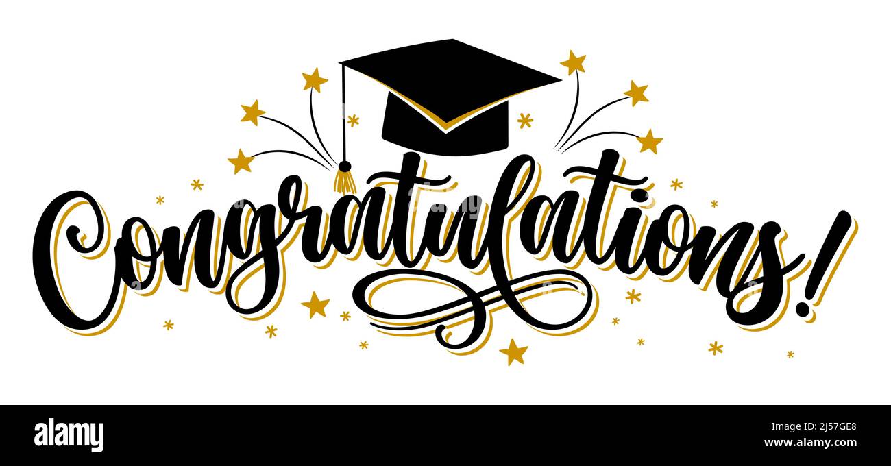 Congratulations Graduates Class of 2022 - Typography. black text ...