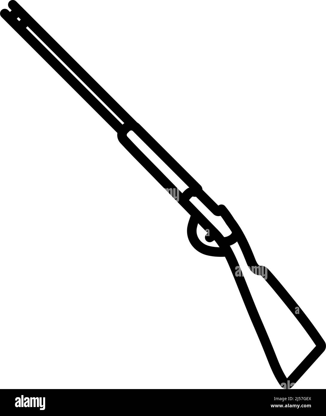 Icon Of Hunting Gun. Bold outline design with editable stroke width ...