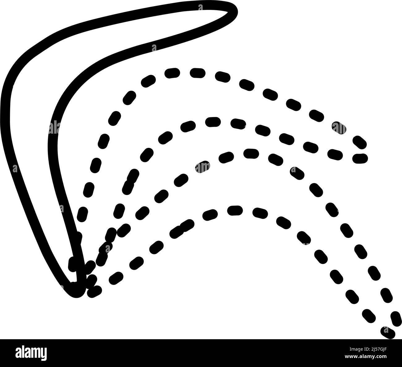 Icon Of Boomerang. Bold outline design with editable stroke width ...