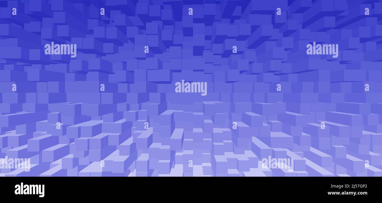 Illustration of Gradient Ultramarine Blue 3D Cubes for Abstract ...