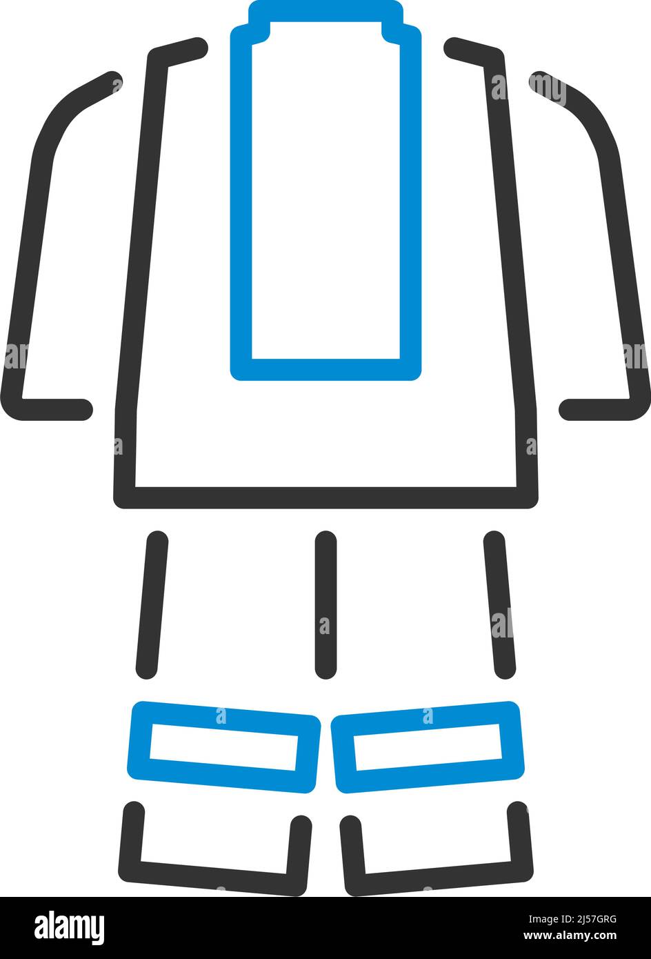 Fire Service Uniform Icon. Editable Bold Outline With Color Fill Design ...