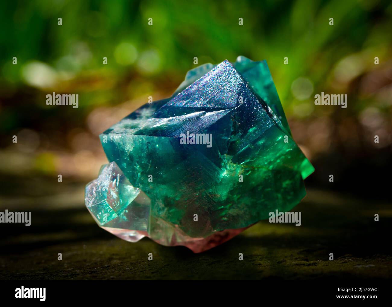 fluorite mineral specimen stone rock geology gem crystal Stock Photo ...