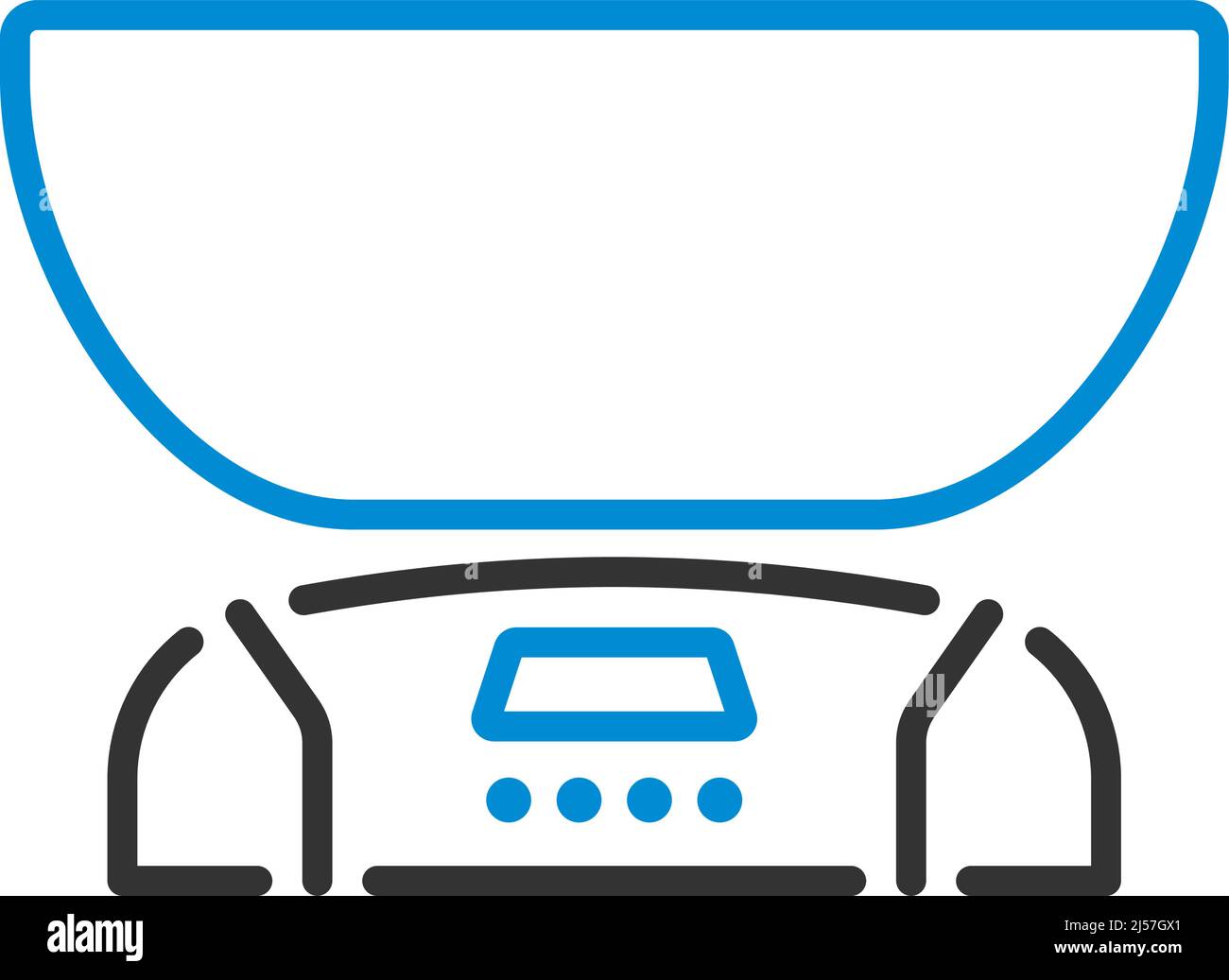 Kitchen Electric Scales Icon. Editable Bold Outline With Color Fill ...