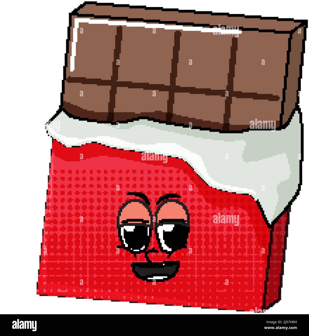 Chocolate cartoon character on white background illustration Stock ...